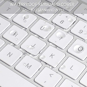 ProElife Keyboard Cover Skin for 2018-2017 Apple Magic Keyboard with Numeric Keypad A1843 US Enter MQ052LL/A Wireless Bluetooth Keyboard Ultra Thin Full Size TPU Protector, 0.13 mm, Transparent Clear
