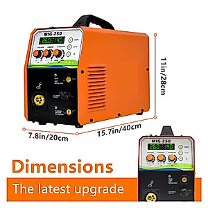 RADNA Portable Home Beginner Lightweight Welder Semi-Automatic Welding Machine MIG-250 3 in 1Tig Mig Mini Welding Inverter Machine Welder (Color : MIG250wire tig Torch)