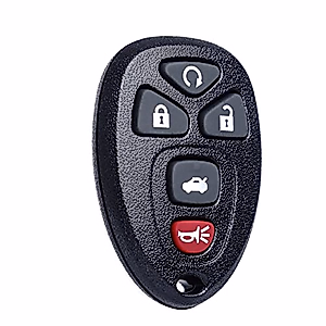 Remote Key Fob Replacement Fits for Chevy Impala 2006 2007 2008 2009 2010 2011 2012 2013 Cadillac DTS Buick Lucerne Chevrolet Monte Carlo Keyless Entry Remote Start Control OUC60270 OUC60221 Set of 1