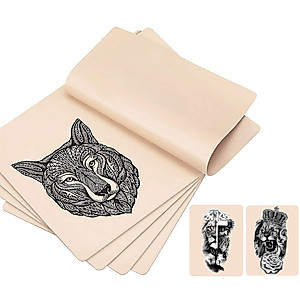 CICITOYWO 5 Pcs Blank Tattoo Skin Practice, Fake Skin Double Sides 8x6in Tattooing Microblading Eyebrow Practice Skin Kit Tattoo Supplies for Tattoo Beginners and Experienced Tattoo Artists (5pcs)