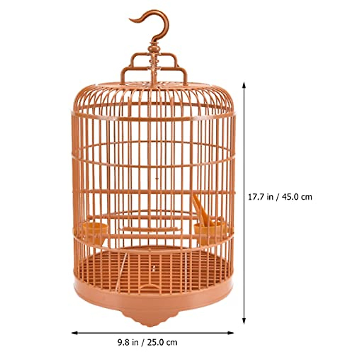 Mipcase 2 Pack Plastic Round Bird Bird cage jaulas para pajaros Bird Cages for Parakeets Cage for Parakeet