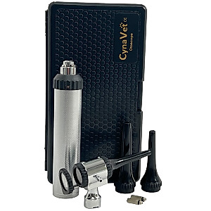 ArtLaB-Premium Veterinary Otoscope Set Kit Veterinary Diagnostic Set Instrument with Reusable Ear Speculas Set -Veterinary Diagnostic Otoscope Set and Hartmann Speculum (Vet Slit Head Otoscope)