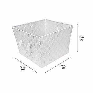 Simplify Large Woven Strap Tote, HeatherGrey, Large Tote