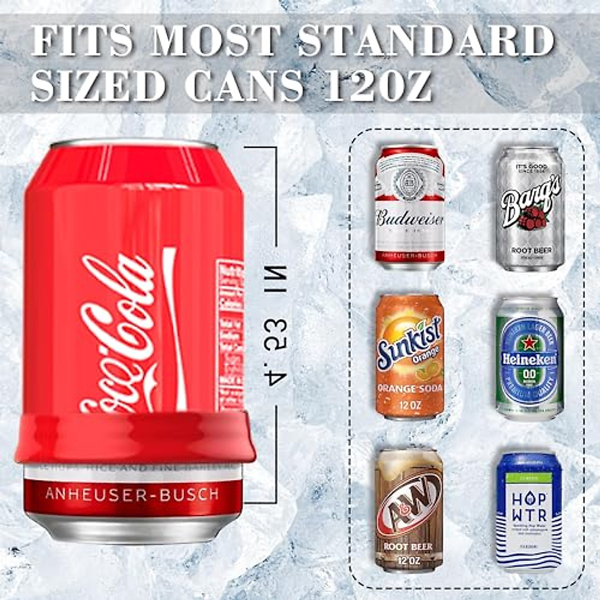 jsbeuith Silicone Bottle Insulator Slim Can Sleeves CoverSet of 4 Can Beverage Coolers for 12oz Energy Drink & Beer Cans (Flag)