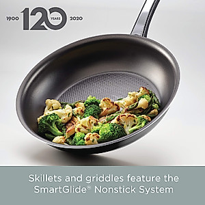 Farberware 21582 Dishwasher Safe High Performance Nonstick Frying Pan with Glass Lid / Nonstick Deep Skillet, 12 Inch, Black