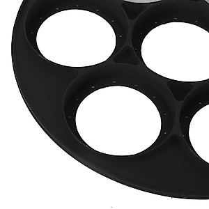 MOUMOUTEN Omelette Ring for Griddle, Silicone Round Egg Rings, Kitchen Non Stick Griddle Egg Rings with Handles, Mini Pancake Mold, Diy Baking Tools 7 Circles