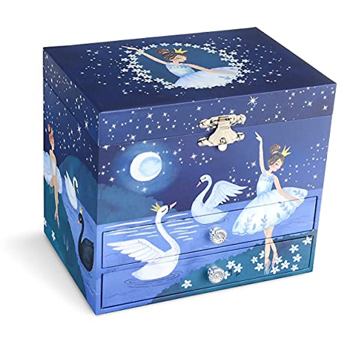 Jewelkeeper Ballerina Music Box & Little Girls Jewelry Set - 3 Ballerina Gifts for Girls - Ballerina Jewelry Box for Girls Musical