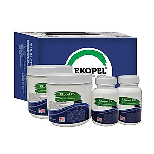 Ekopel Roll On Bathtub Refinishing Kit - Made in The USA - Odorless Tub and Tile Reglazing - 20X Thicker Than All Other Refinishing Kits (No Tools) - Gloss White