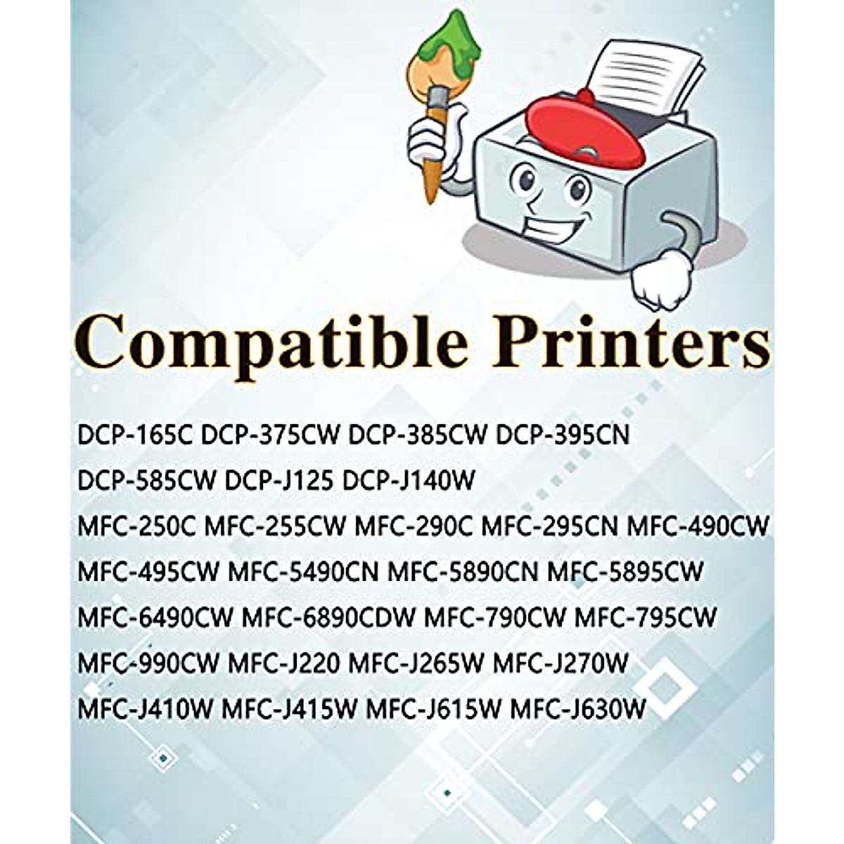 MM MUCH & MORE Compatible Ink Cartridge Replacement for Brother LC-61 LC61 LC 61 Used with DCP-165C DCP-375CW DCP-385CW MFC-490CW MFC-5895CW MFC-6490CW Printer (4 BK, 2 C, 2 M, 2 Y, 10-Pack)