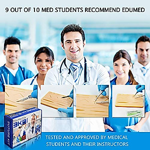 EduMed 41 Piece Practice Suture Kit, Medical & Veterinary Surgical Training Kit
