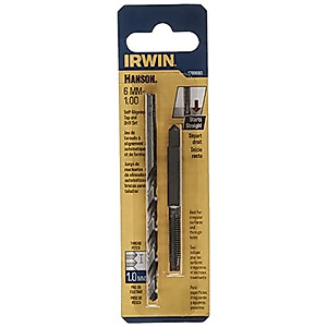 Irwin Tools Hanson 1788680 Pts Tap Plus Drill Combo 6mm-1.00/Number 9 for Tap Die Extraction