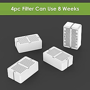 oneisall Pet Water Fountain Filter,Pet Drinking Fountain Filter for Cats, Small Dogs - 4 Carbon Filters