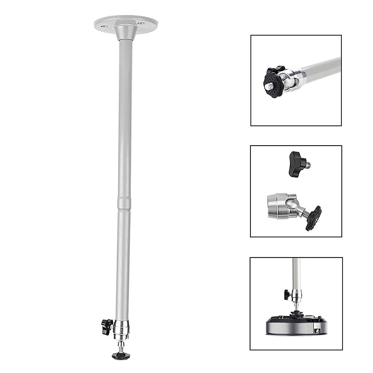 Ivosmart Mini Projector Wall Ceiling Mount Hanger 5KG Load Mounting Bracket for Mini Projector Camera with 9.3" Extension Pole