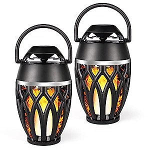 Vanten 2 Packs Outdoor Bluetooth Speakers, Bluetooth 5.0 Led Flame Speaker, IPX5 Waterproof Flame Torch Atmosphere Speaker, Flame Lamp, Gifts for Men Women, Decorations for Party Garden Home Patio