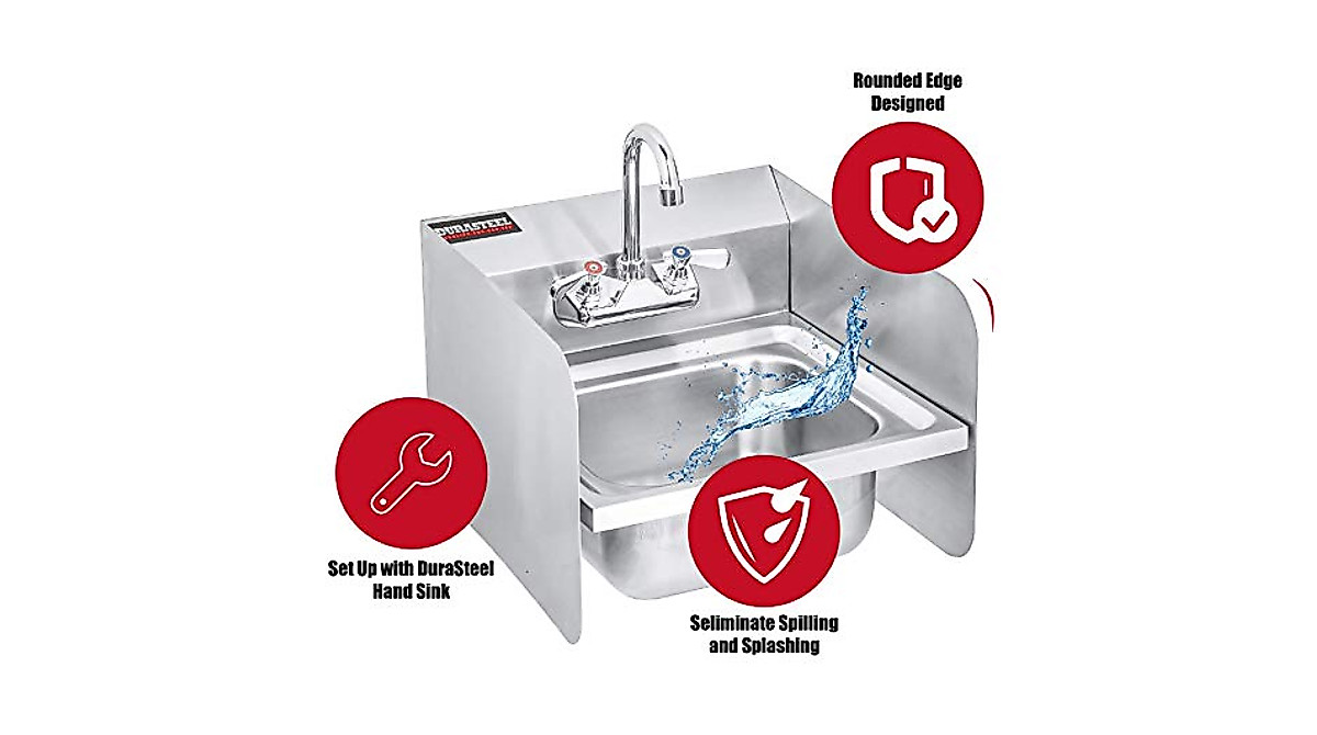 DuraSteel Stainless Steel Splash Guard for Commercial Kitchens