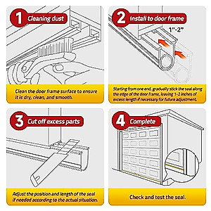 Garage Door Bottom Weather Stripping Rubber Seal with T-Ends 5/16" - Protect Your Garage from Weather, Insects, and Dust with Premium Rubber Seals（12FT）
