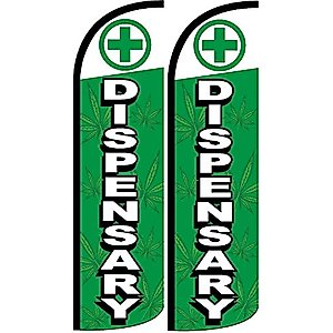 Dispensary King Windless Flag- Pack of 2 (Hardware not included)