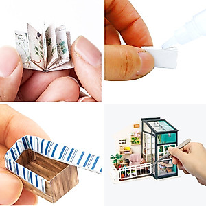 Rolife Dollhouse DIY Craft House Kit-Small Sized Miniature with Accessories and LED-Wooden Model Building Set-Christmas Birthday Gifts for Boys Girls Women Friends(Balcony Daydreaming)