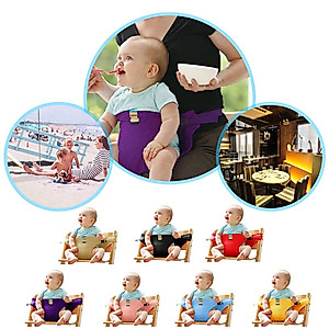 Lychee Harness Seat for High Chair Baby Feeding Safety Seat with Strap, Toddler Booster Harness Belt Portable Dining Seat Strap for Travel Home Restaurant Shopping (Blue)