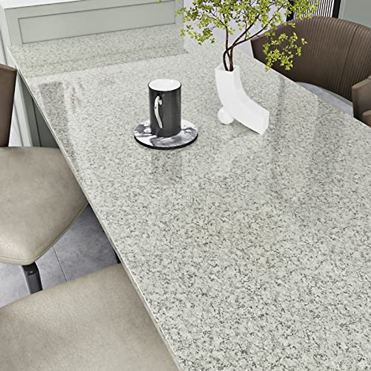 Granite Contact Paper for Countertops Grey Marble Wallpaper Peel and Stick Waterproof Self Adhesive Removable Wallpapers Decorative Vinyl Wall Paper Roll for Kitchen Cabinets Shelf 24'' x 118''