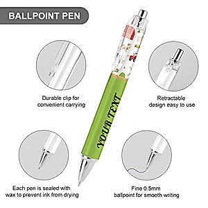 Personalized Custom Farm Animals Horse Pens with Stylus Tip, Customized Engraving Ballpoint Pens with Name Massage Text Logo, Gift Ideas for School Office Business Birthday Graduation Anniversaries Ch