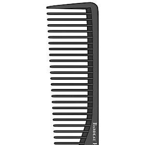 Styling Comb | Professional 7 Inch Black Carbon Fiber Anti Static Chemical And Heat Resistant Comb For All Hair Types | Fine and Wide Tooth Comb For Men and Women | By Bardeau Essentials (Single)