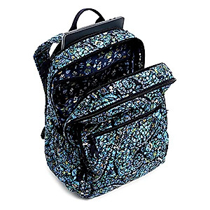 Vera Bradley Women's Cotton XL Campus Backpack, Dreamer Paisley - Recycled Cotton, One Size