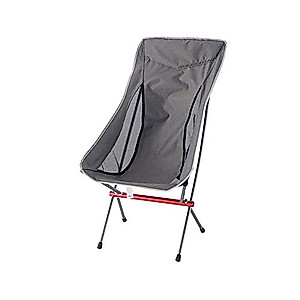TRENTSNOOK Exquisite Camping Stool Light Moon Chair Portable Garden 7075 Chair Fishing Seat Camping Adjustable or Fixed Height Folding Furniture Armchair (Color : Dark Gray)