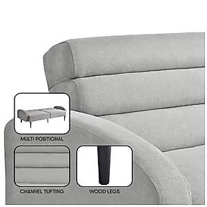Serta Roswell Convertible Sofa Light Gray