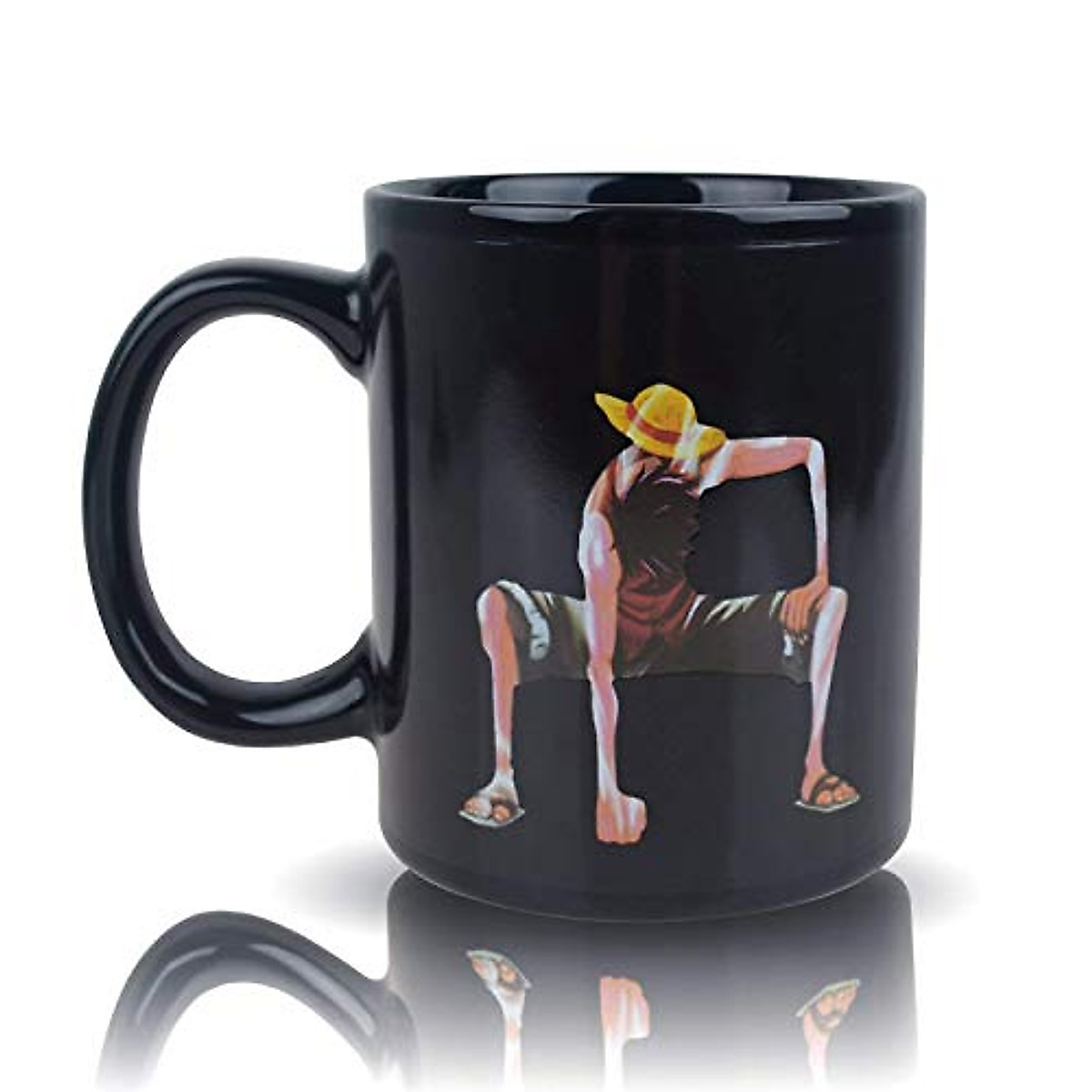 BeneU One Piece Luffy Changing Coffee Mug Heat-Sensitive Reactive Ceramic Cup