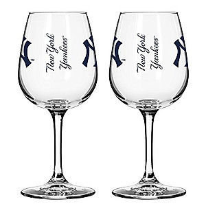 MLB New York Yankees Game Day Wine Glass, 12-ounce, 2-Pack
