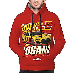 ASFRSH Joey Logano 22 Men'S Pullover Hoodie Casual Hooded Sweatshirt Best Hoodies Sportswear Tracksuit With Pocket