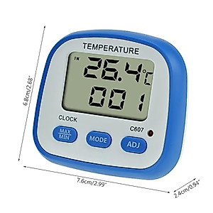 CAZSTYK LCD Electronic Digital Temperature Meter Indoor Outdoor Alarm Clock