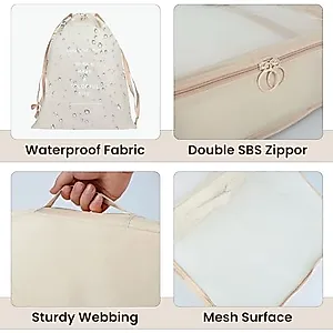 Travel Packing Organizers，7-piece organizer set, travel essentials travel accessories for carry-on luggage, organizer set, travel ba (Mickey)