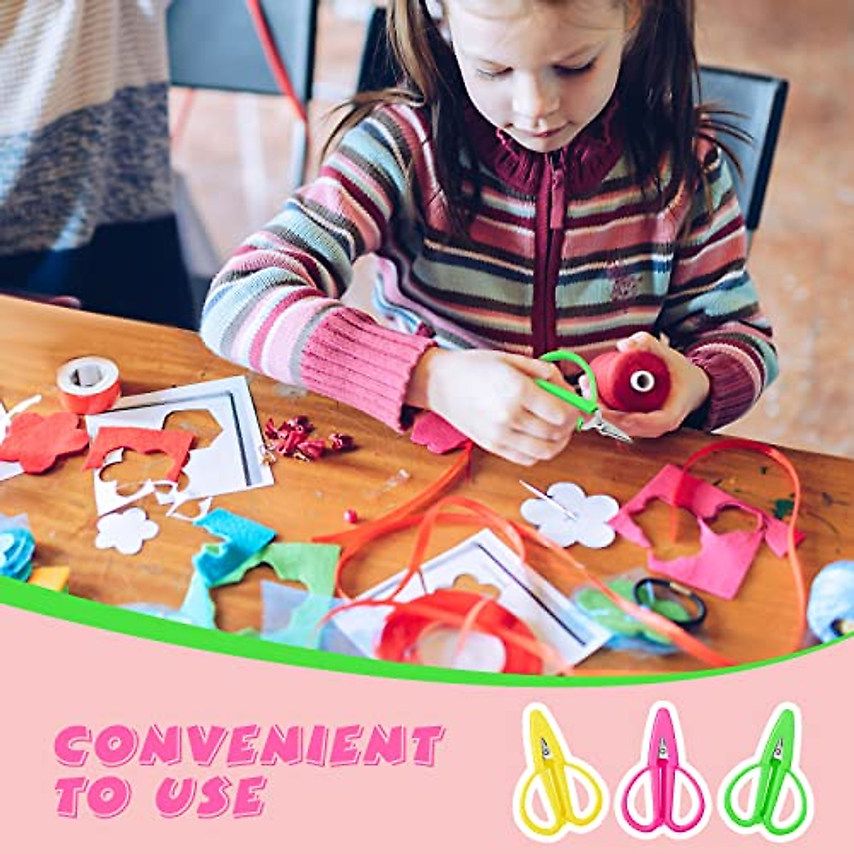 18 Pcs Mini Scissors Thread Tiny Scissors Colorful Travel Scissors Sewing Small Scissors 2.56 x 1.65 Inch Embroidery Craft Scissors with Cover, 3 Colors