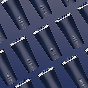 BrüMate Imperial Pint - 20oz 100% Leak-Proof Insulated Tumbler with Lid - Double Wall Vacuum Stainless Steel - Shatterproof - Travel & Camping Tumbler for Beer, Cocktails, Coffee & Tea (Matte Navy)