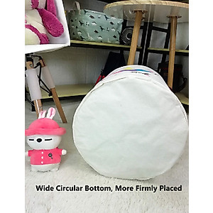 QUEENLALA Large Storage Basket,Laundry Hamper/Bathroom/Home Decor/Collapsible Round Storage Bin,Boys and Girls Hamper/Boxes/Clothing（Golden Unicorn）