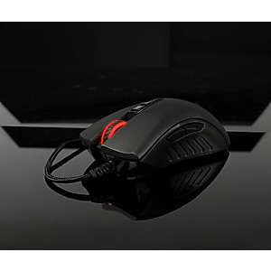 BLOODY SP30 Ergonomic Optical Switch Gaming Mouse - Fastest Mouse Switch in Gaming - Enthusiast Grade Sensor - 8 Programmable Buttons - Non-Slip Rubberized Black