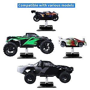 FriHobby RC Car Work Stand RC Tool Kit Repair Workstation Aluminum Alloy 360 Degree Rotate w/Screw Kit & Screw Tray, Wheel Wrench for 1/8 1/10 1/12 1/16 Scale Models Cars Trucks (Black)