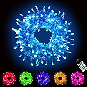 OYCBUZO 200 LED Color Changing Christmas Lights, Connectable Colorful String Lights with Remote, Waterproof Green Blue Purple Tree Lights Plug in for Indoor Outdoor Halloween Xmas Party Wedding Decor