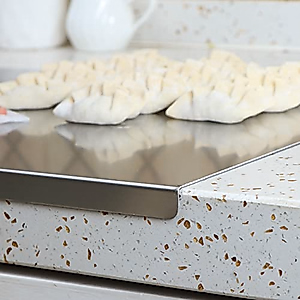 Cutting Boards, zrrcyy, Extra Large Stainless Steel Chopping Board, Baking Board, Heavy Cutting Board For Kitchen，Pastry Board For Meat，Vegetables， Bread, Cutting Mats ( Size : 50X40cm )