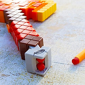 Nerf Minecraft Firebrand, Dart Blasting Axe, 6 Nerf Elite Foam Darts, Design Inspired by Minecraft Axe in The Game, Pull Down Priming, Minecraft Toys