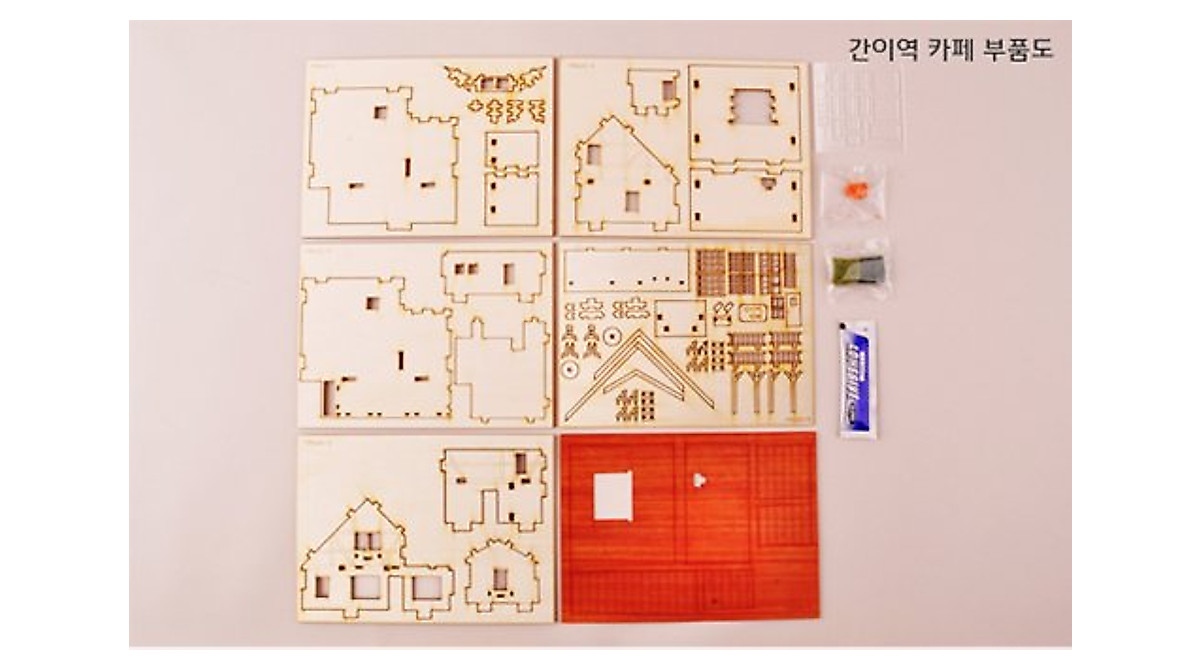 Build a Charming Wooden Cafe Model - DIY Kit by Youngmodeler