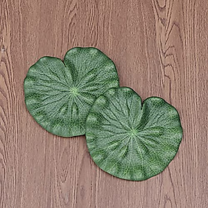 PRETYZOOM 10pcs Artificial Lily Pads Simulation Foam Lotus Leaf Floating Lily Pads for Fish Tank Pond Pool Decor (15cm)