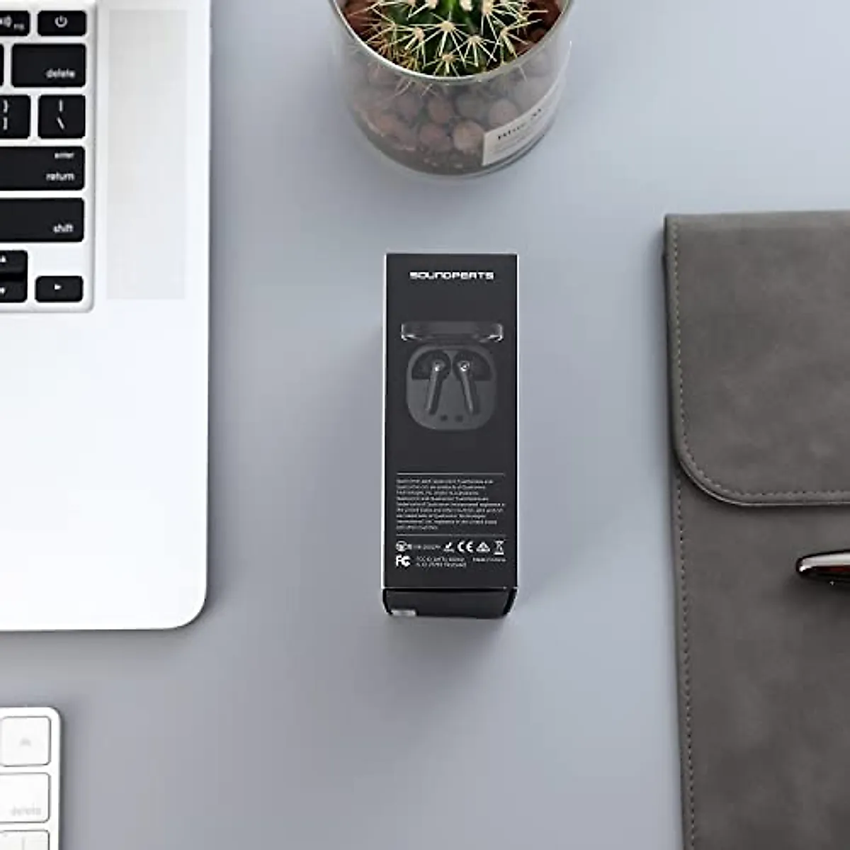 SoundPEATS Wireless Earbuds Bluetooth V5.2 Headphones with Qualcomm QCC3040 Wireless Earphones, TrueWireless Mirroring, 4-Mic Tech and cVc 8.0 Noise Cancellation, aptX Codec, Total 25 Hours - TrueAir2