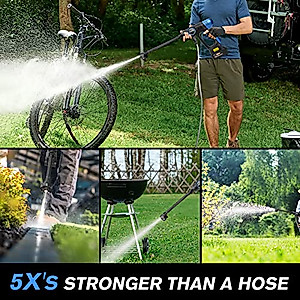 Heywork Cordless Pressure Washer, 600PSI Portable Pressure Washer Handheld, Power Pressure Cleaner with 6-in-1 Adjustable Nozzle