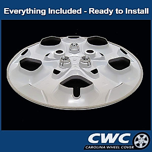 Premium Replica Hubcaps, Replacement for Ford Fusion 2010-2012, 17-inch Wheel Covers (4 Pieces)