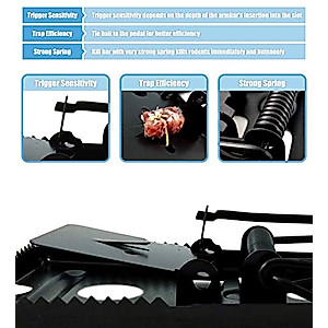 made2catch Pack of 4 Classic Metal Rat Traps Fully Burnished - Powerful Snap Trap for Rats, Chipmunks - Humane Rat Traps That Work - 4 Traps