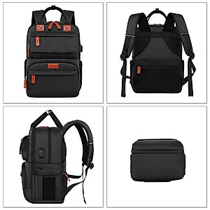 Men's Laptop Backpack, 15.6 Inch Work Backpack for Men & Women, Men's Backpack Purse with USB Charging Port, Teacher Doctor Backpack for Work, Water Resistant College Students Bookbags.