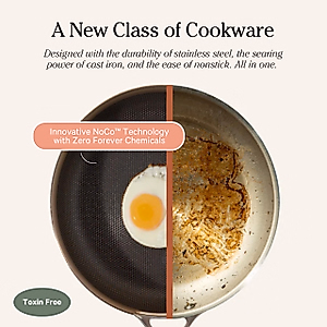 Our Place Titanium Always Pan Pro - No-Coating Nonstick Technology | Tri-Ply Construction with Titanium & Stainless Steel | Heat Safe up to 1000°F | Includes Steam-Release Lid & Spatula | Chrome